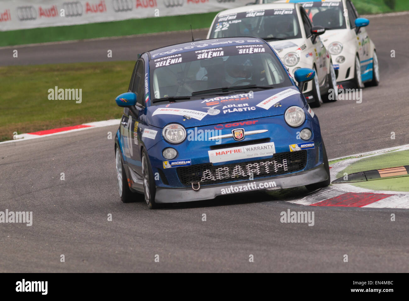 Monza, Italy - October 25, 2014: Fiat Abarth 695 of C&C Racing Team ...