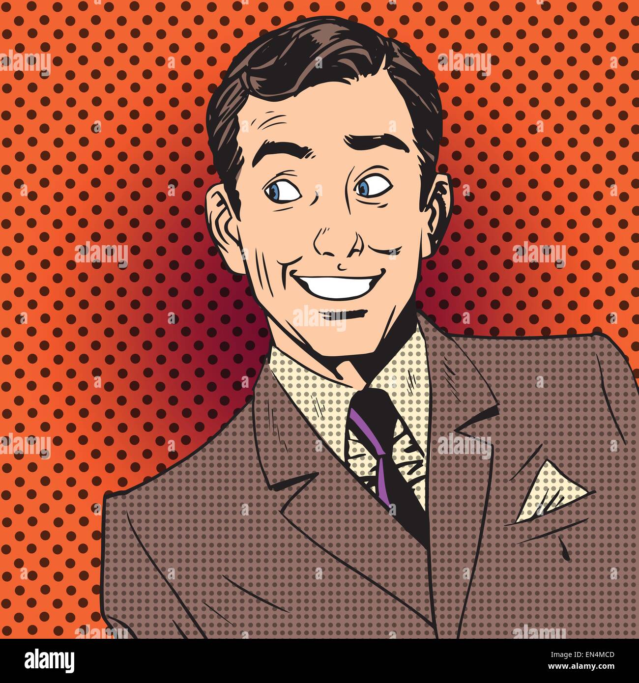 Emotional reaction men pop art comics retro style Halftone. Imitation ...