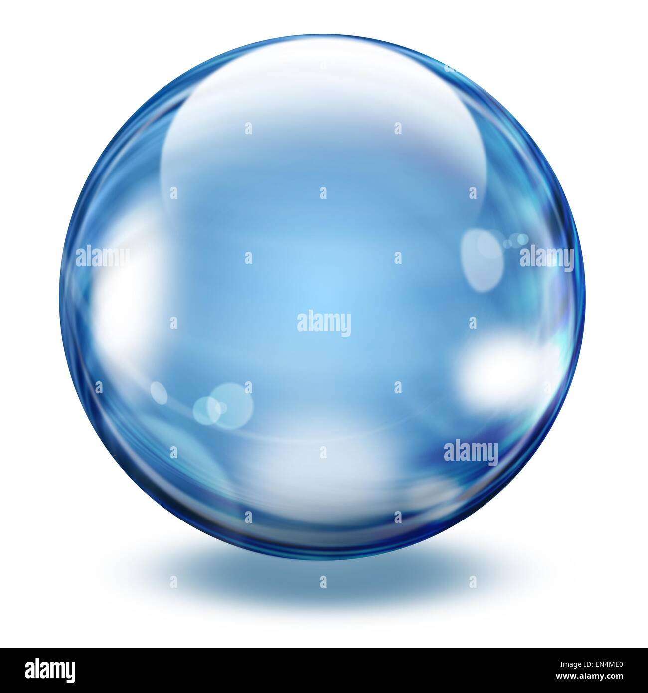 Realistic transparent glass sphere Stock Photo - Alamy