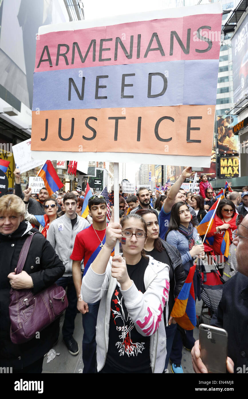 Manhattan, New York, USA. 26th Apr, 2015. Armenian-Americans ...