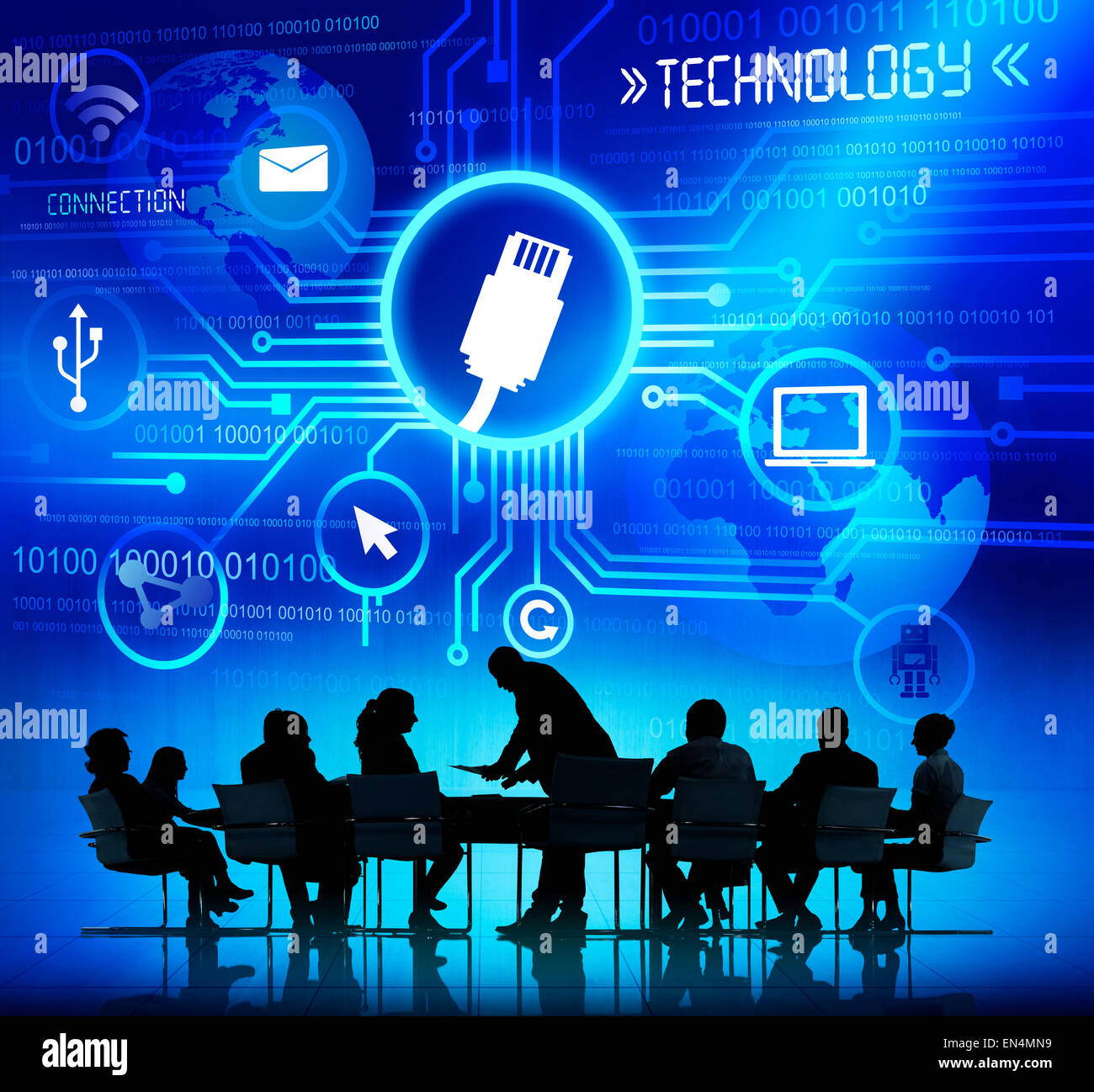 Business People Working and Technology Concepts Stock Photo - Alamy