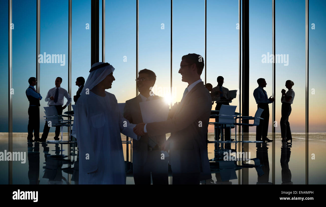 Business People Corporate Handshake Agreement Meeting Office Concept ...