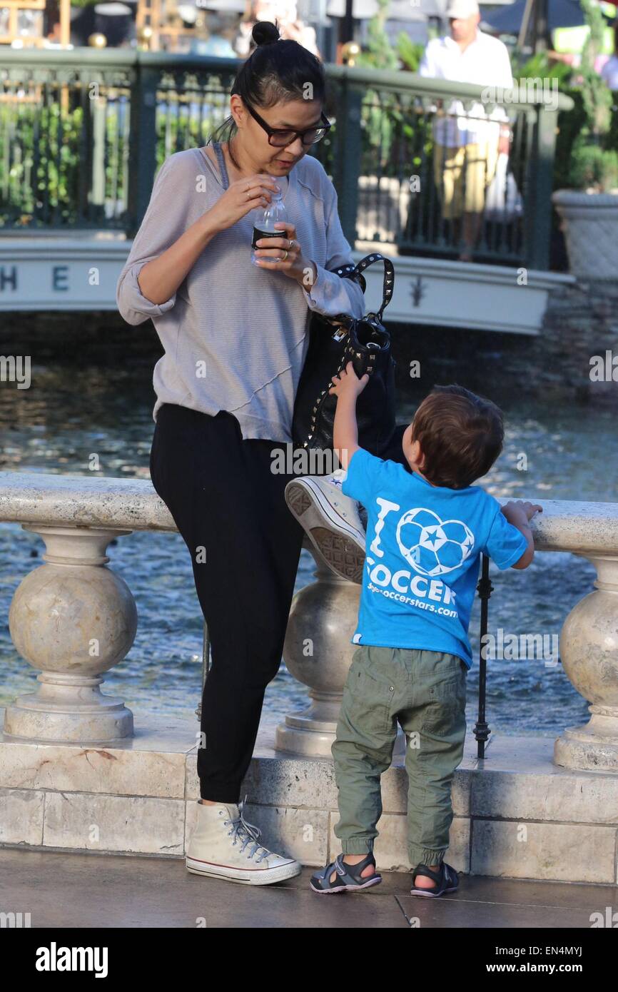 SuChin Pak and her son enjoy a day together at The Grove Featuring ...