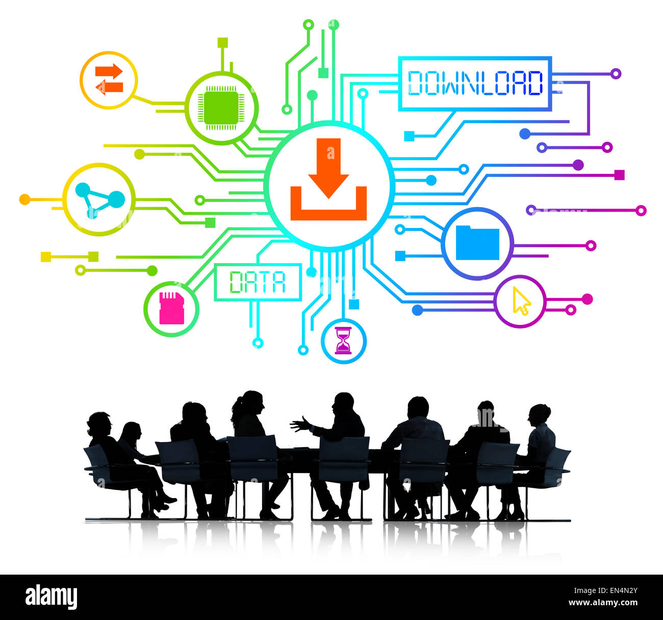 Download icon set upload Cut Out Stock Images & Pictures - Alamy