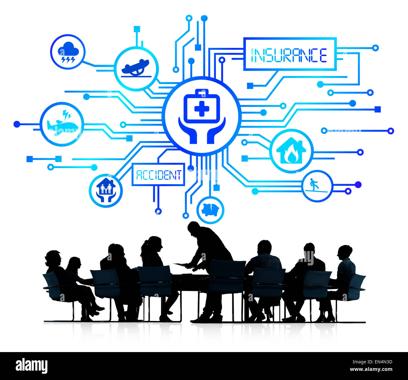 Group of Corporate People having a Meeting about Different types of ...