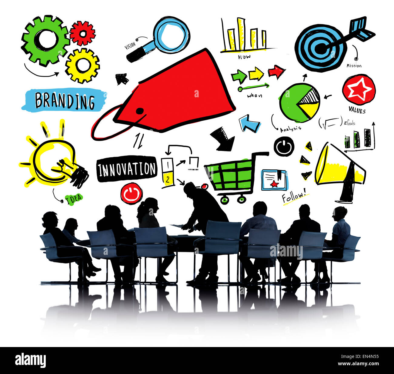 Business People Branding Team Meeting Brainstorming Concept Stock Photo ...
