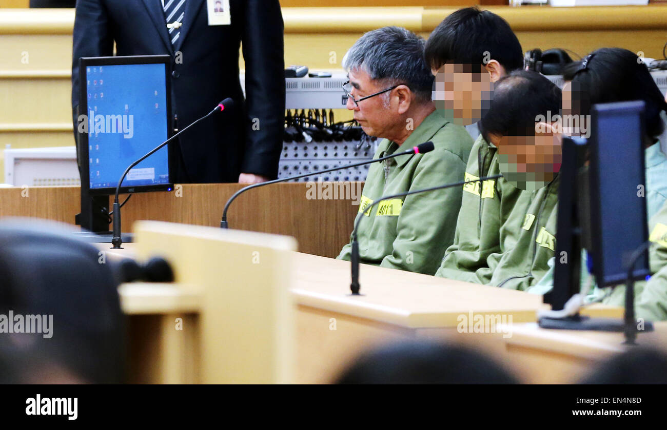 Seoul, South Korea. 28th Apr, 2015. Lee Joon-seok (4th R), captain of ...