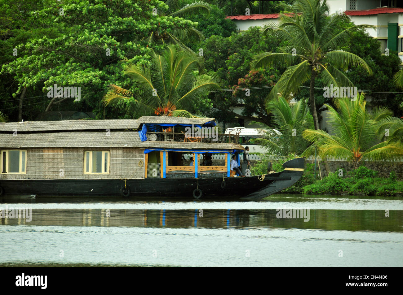 A beautiful house boat jetty in Kerala Stock Photo - Alamy