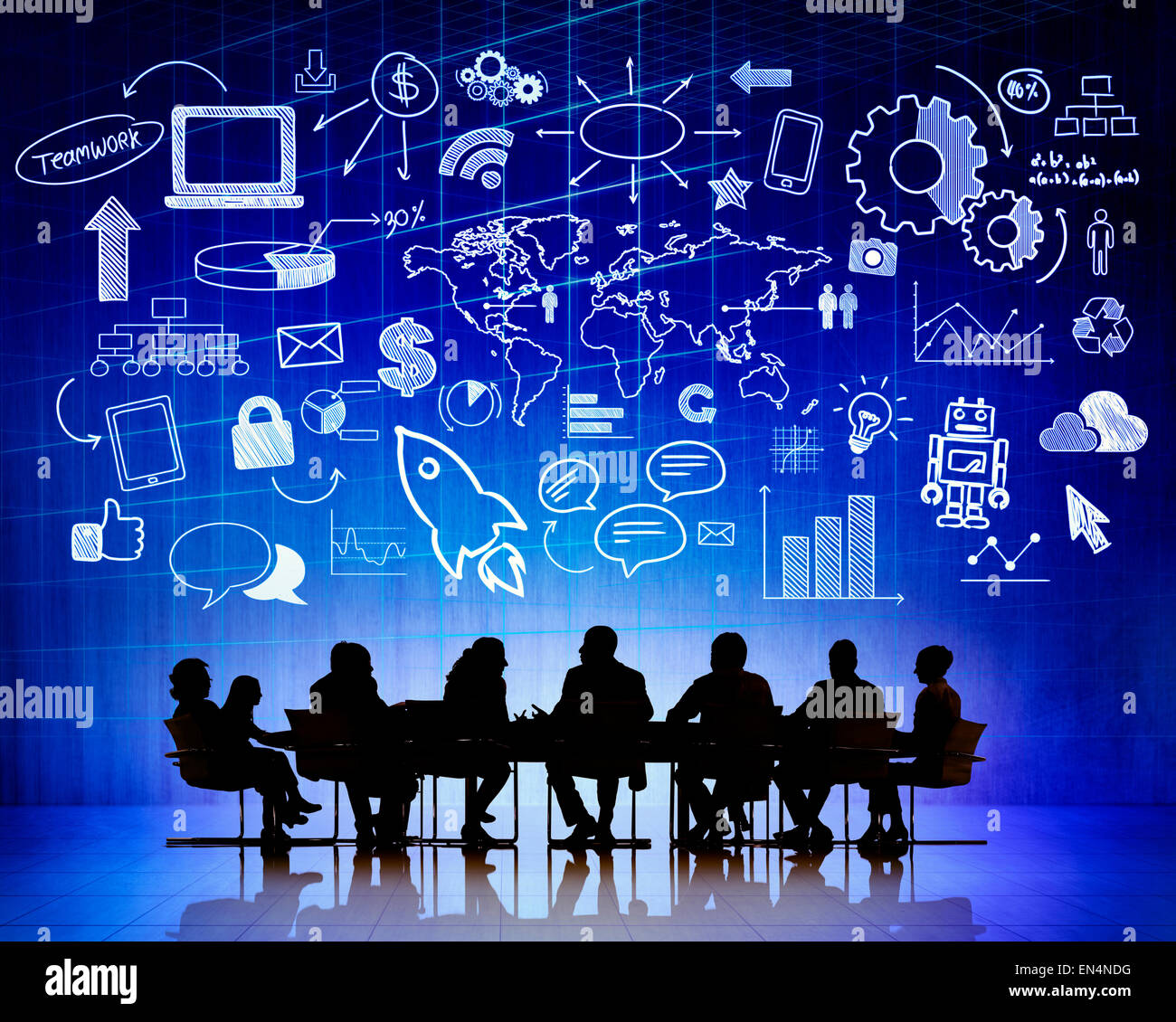 Silhouette Group of People Meeting Global Business Concept Stock Photo ... Silhouette Group of People Meeting Global Business Concept Stock Photo ...