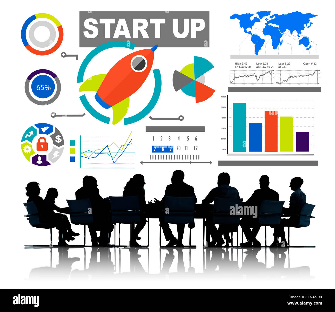 Teamwork brainstorming meeting new Cut Out Stock Images & Pictures - Alamy