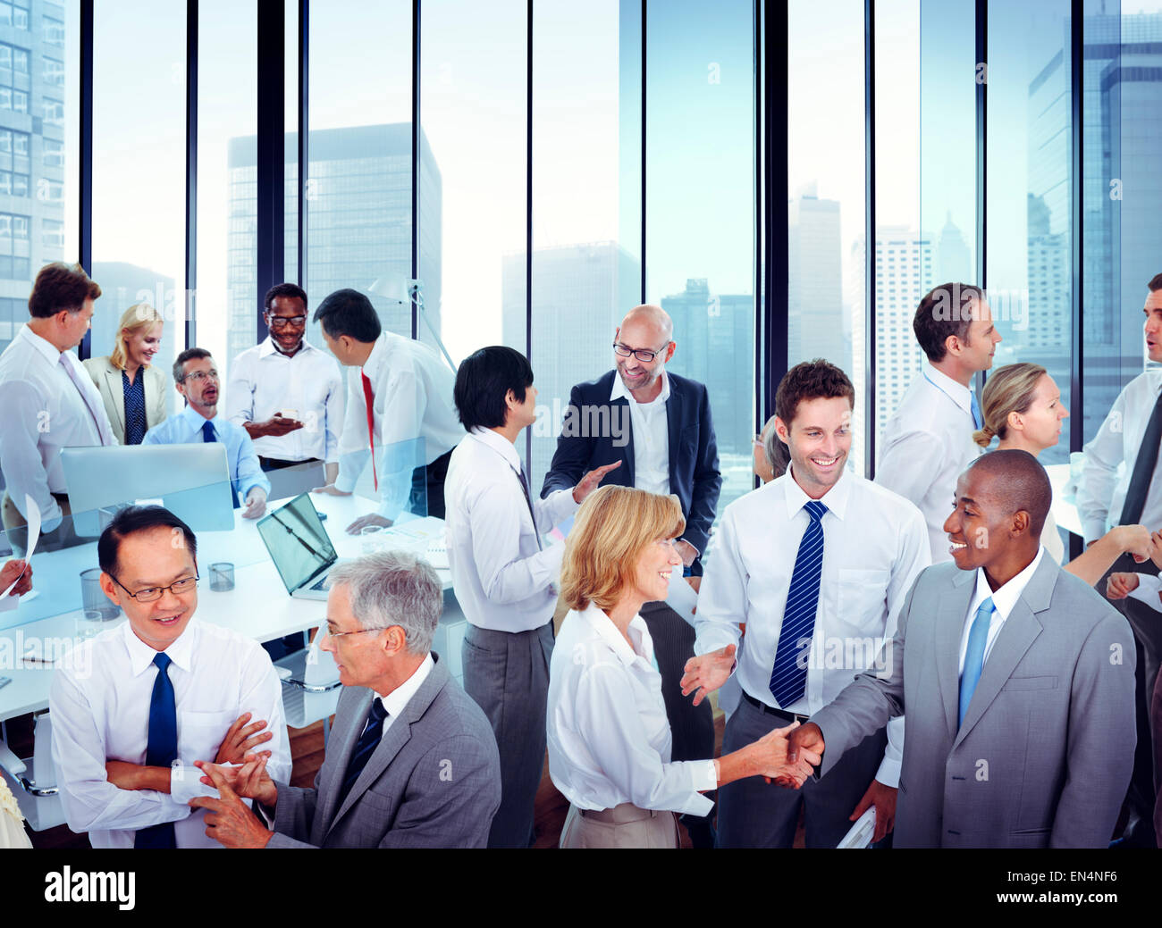 Multiethnic Group of People Working in the Office Stock Photo - Alamy