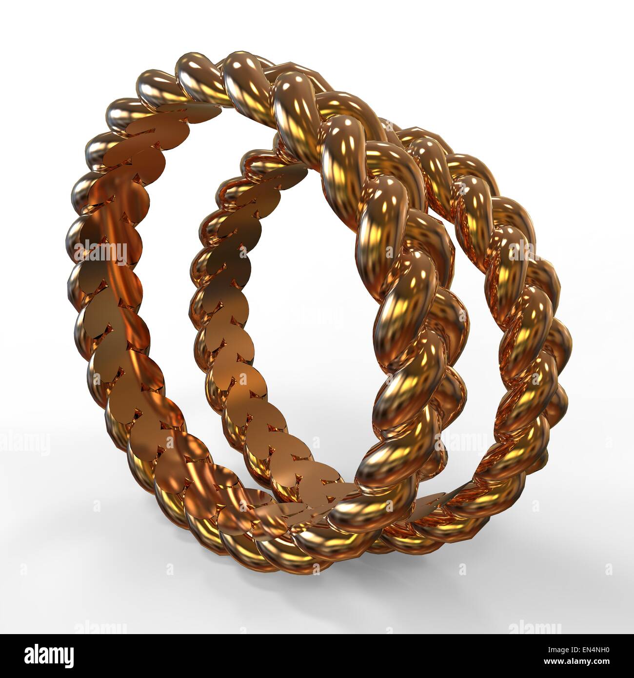 Wedding Rings On A White Background Stock Photo - Alamy