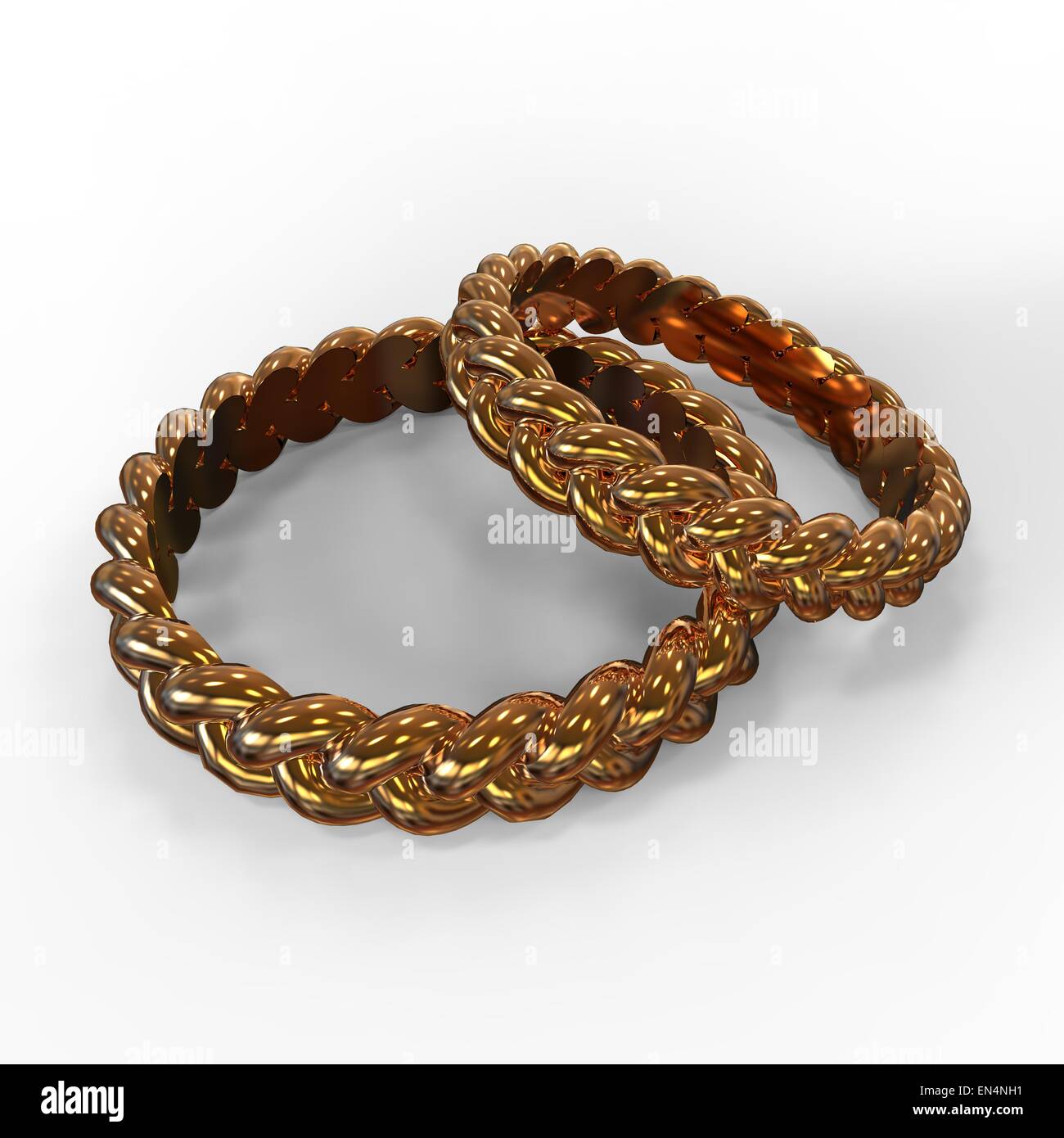 Wedding Rings On A White Background Stock Photo - Alamy