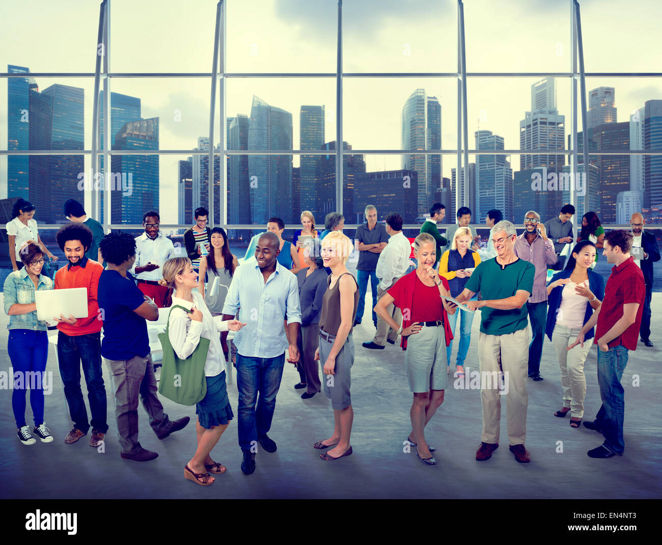 Global Community People Communication City Concept Stock Photo - Alamy