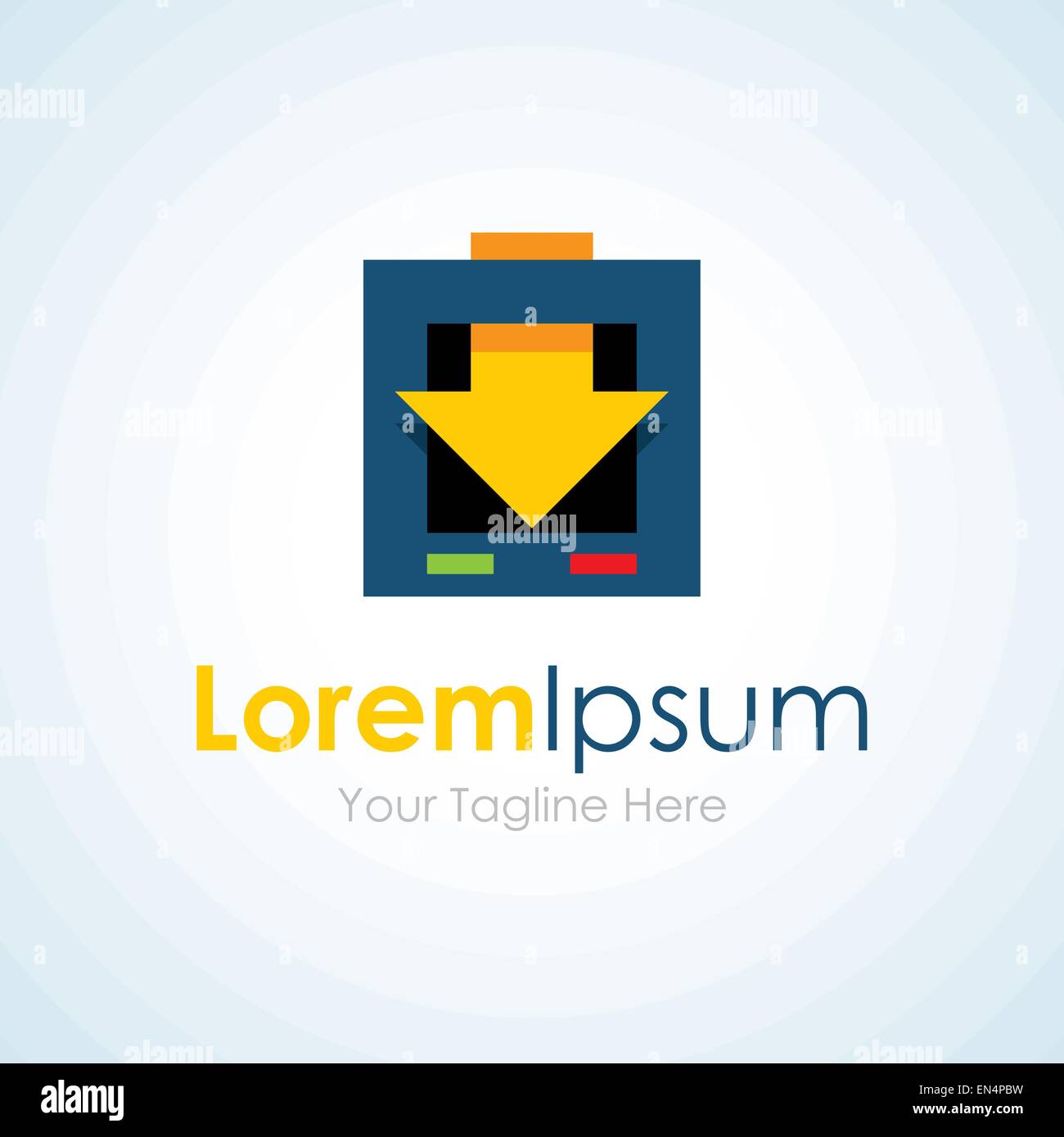 Mobile phone download updates element icons business logo Stock Vector ...