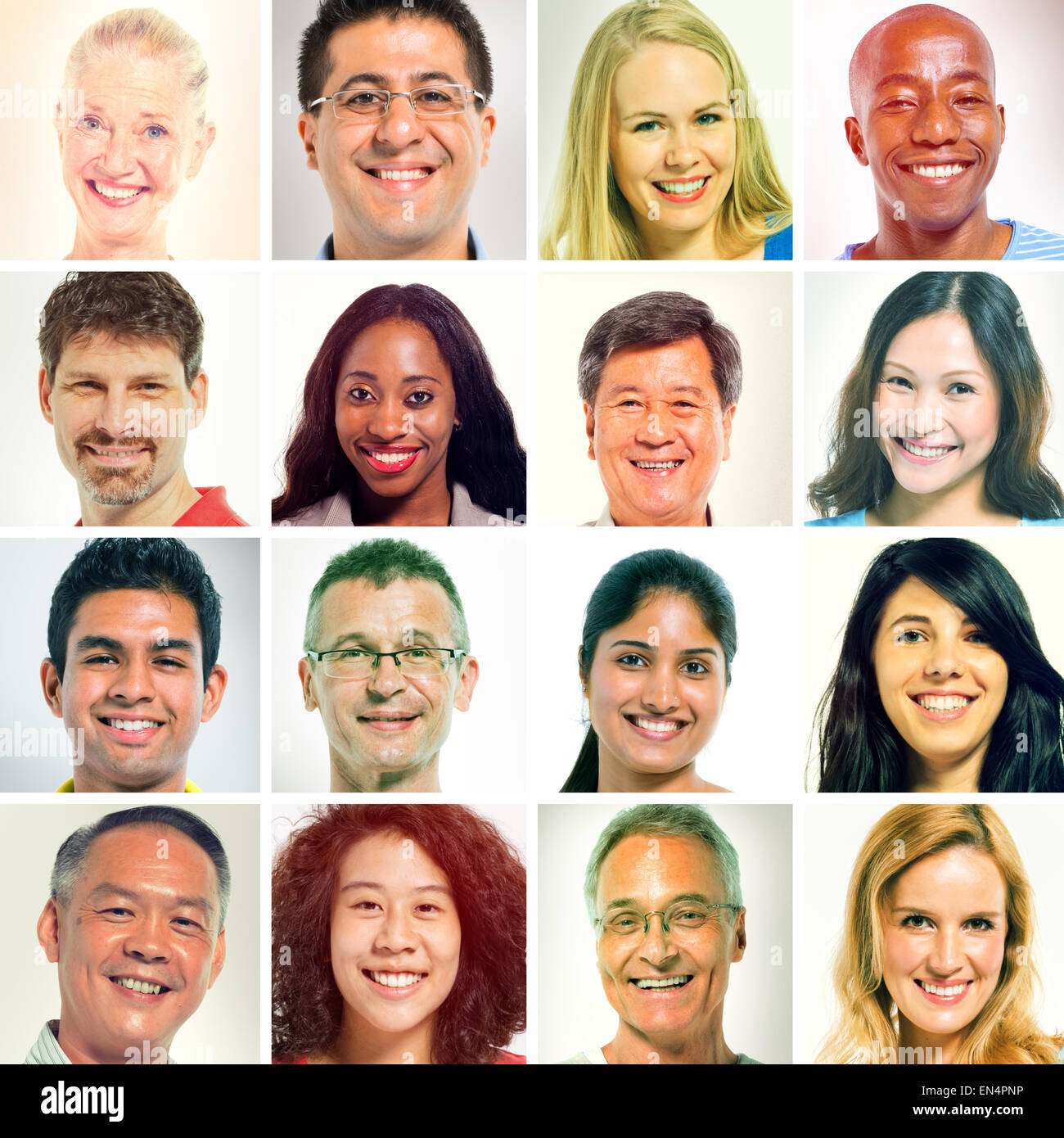 Facial expression multiple image female hi-res stock photography and ...