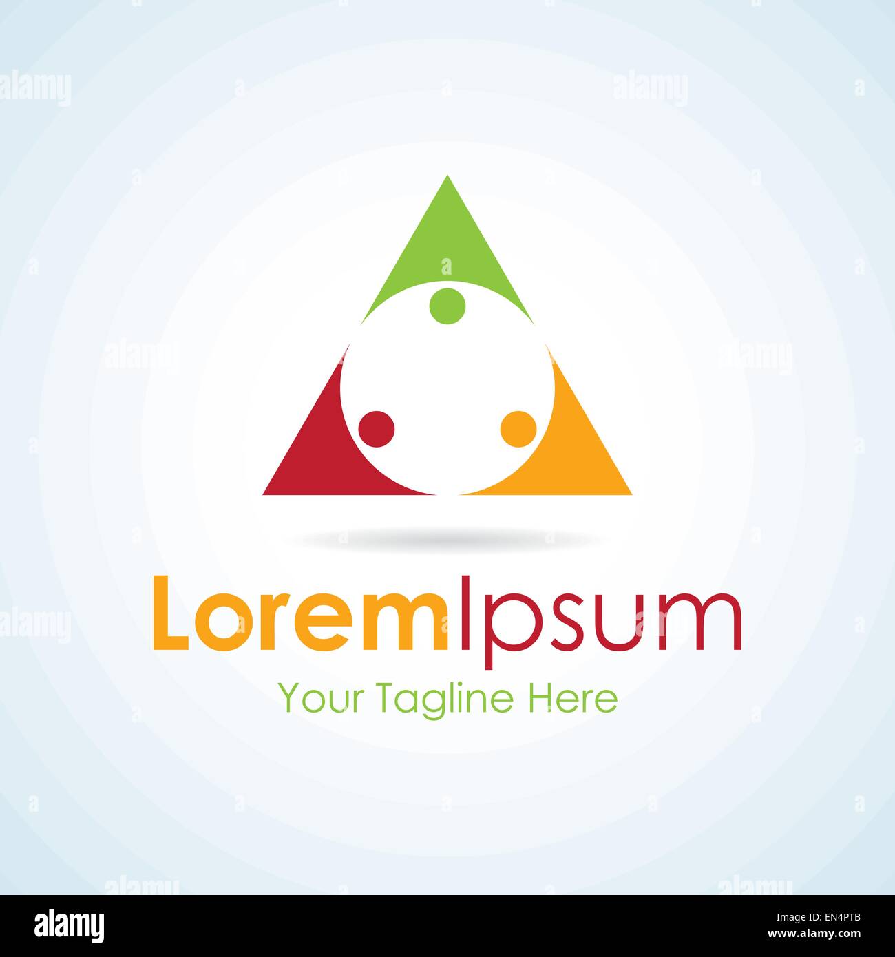 Triangle three man group partnership simple business icon logo Stock ...