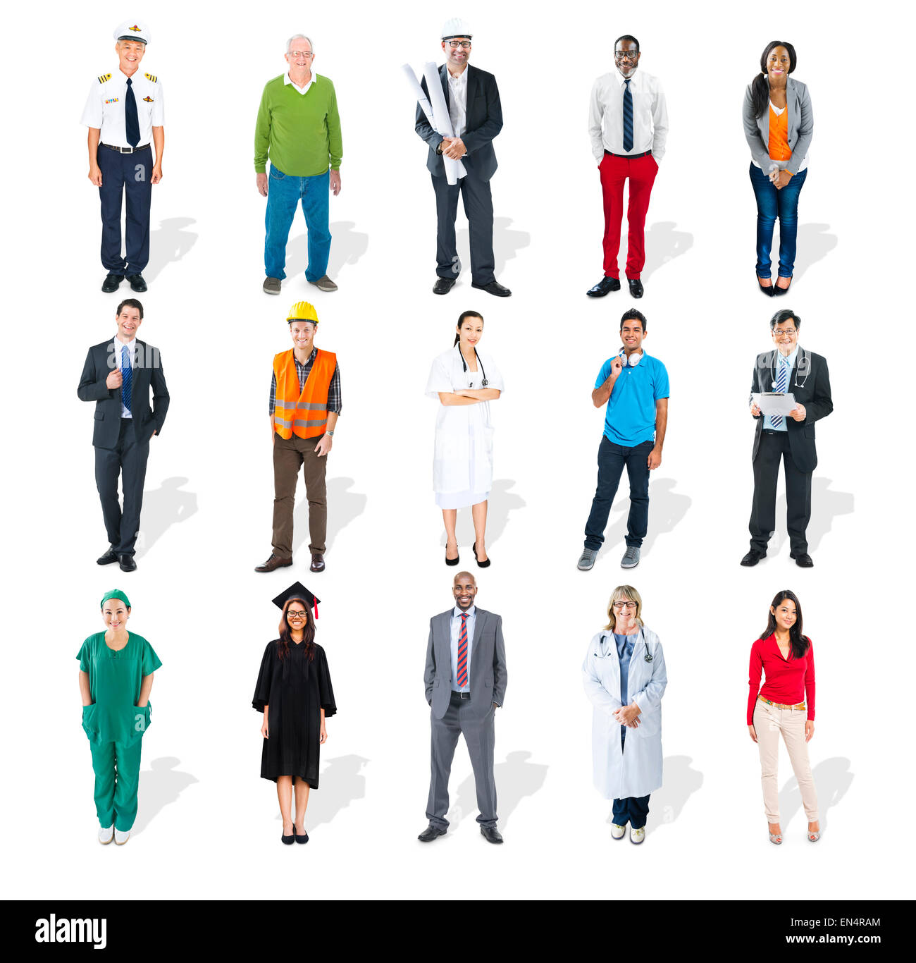 Group of Diverse Multiethnic People with Various Jobs Stock Photo - Alamy