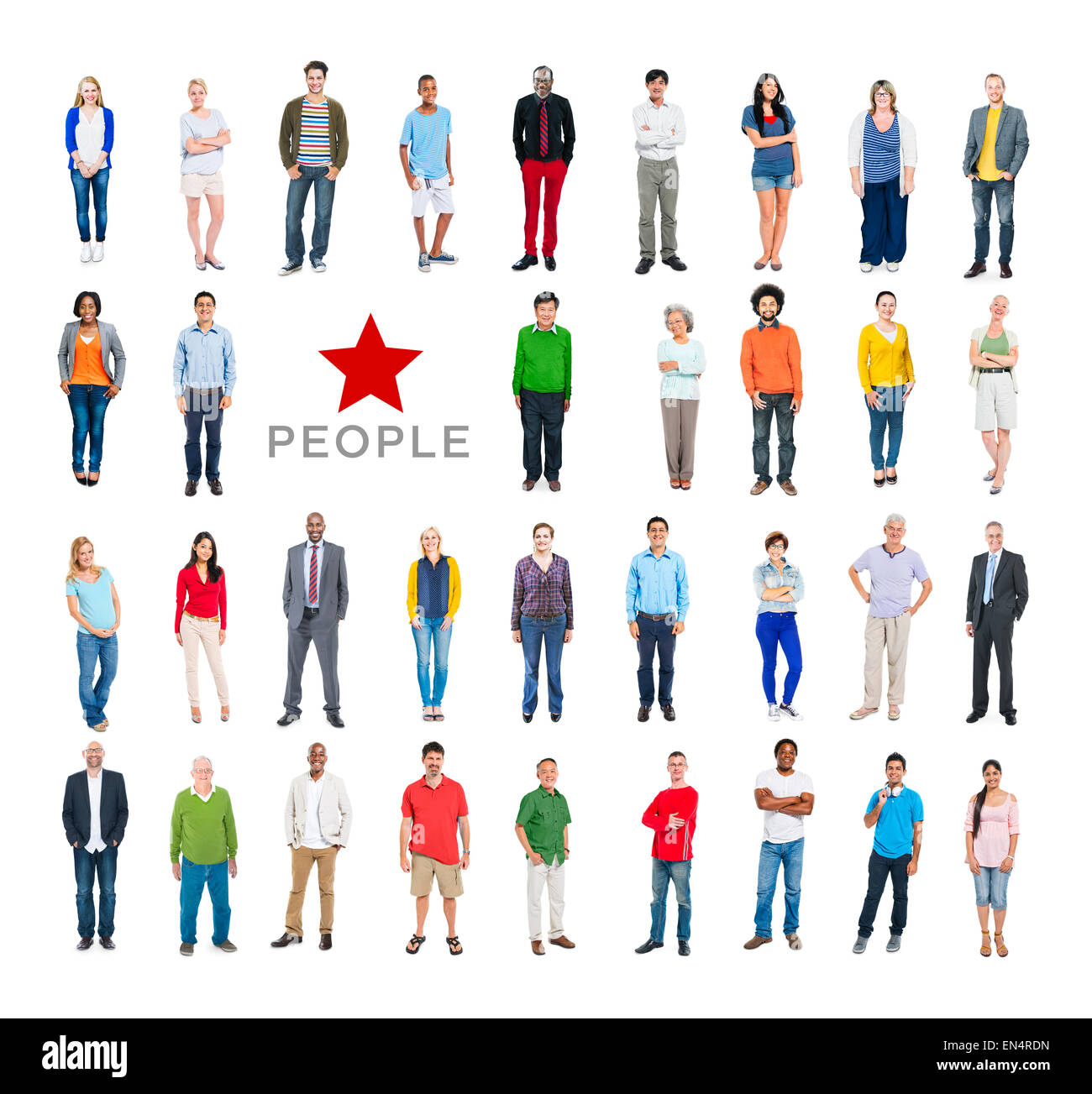 Group of Multiethnic Diverse Colorful People Stock Photo - Alamy