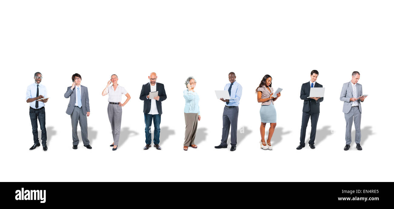 Business People Using Digital Devices Stock Photo - Alamy