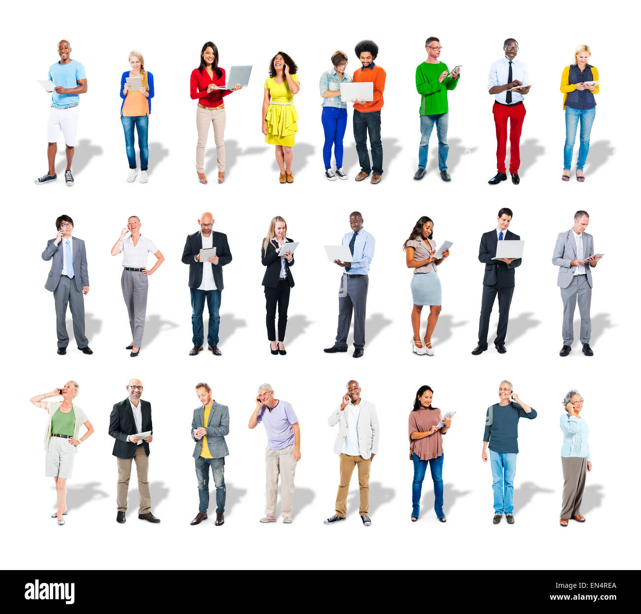 Business People Using Digital Devices Stock Photo - Alamy