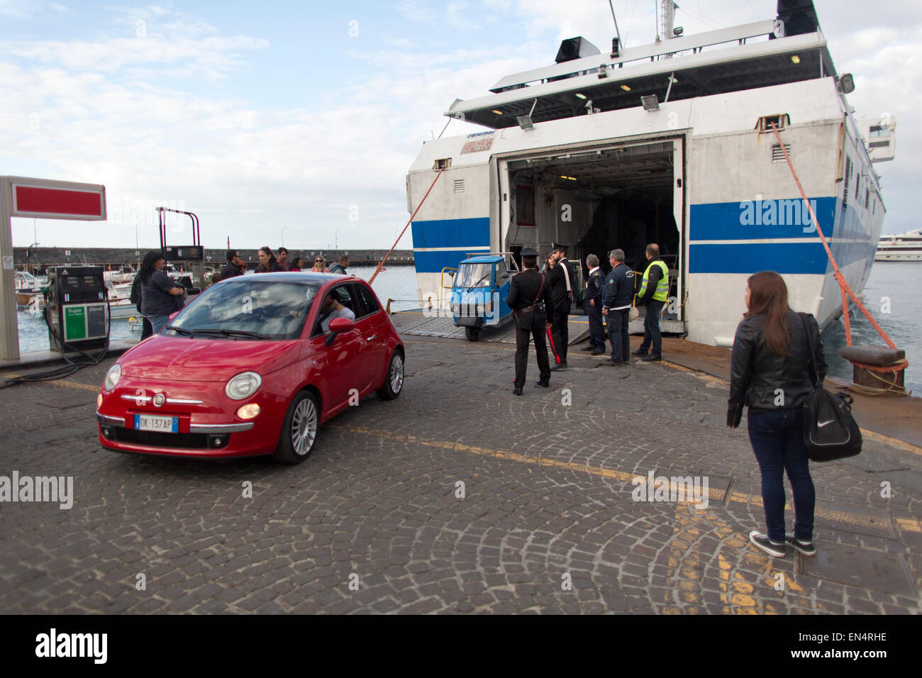 ferry from naples arriving at procida island Stock Photo - Alamy