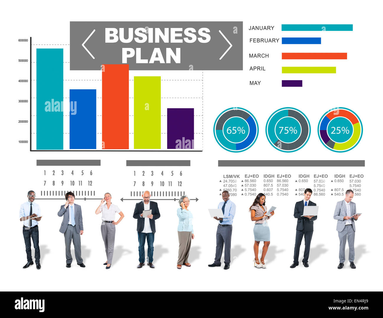 business plan graph brainstorming strategy idea info concept Stock ...
