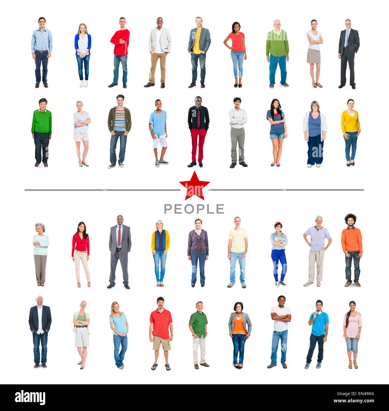 Group of Multiethnic Diverse Colorful People Stock Photo - Alamy