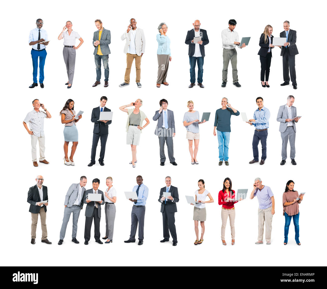 Business People Using Digital Devices Stock Photo - Alamy