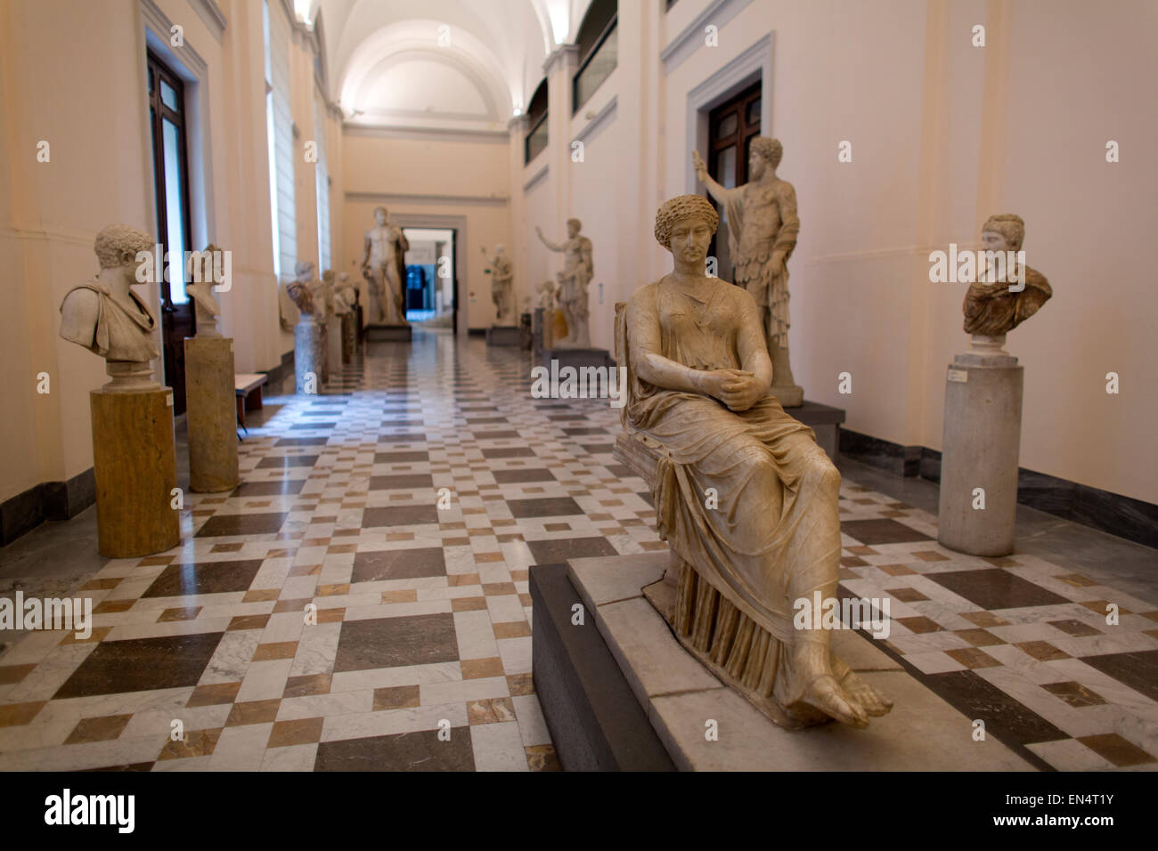 ancient roman art in the National Archaeological Museum in Naples Stock ...
