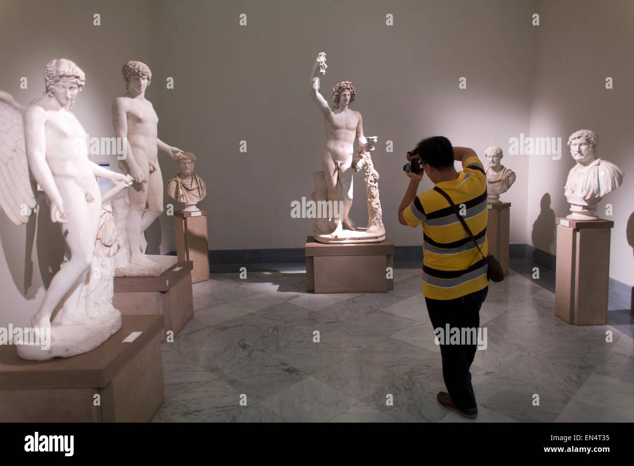 ancient roman art in the National Archaeological Museum in Naples Stock ...