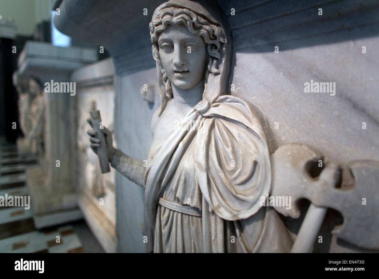 ancient roman art in the National Archaeological Museum in Naples Stock ...