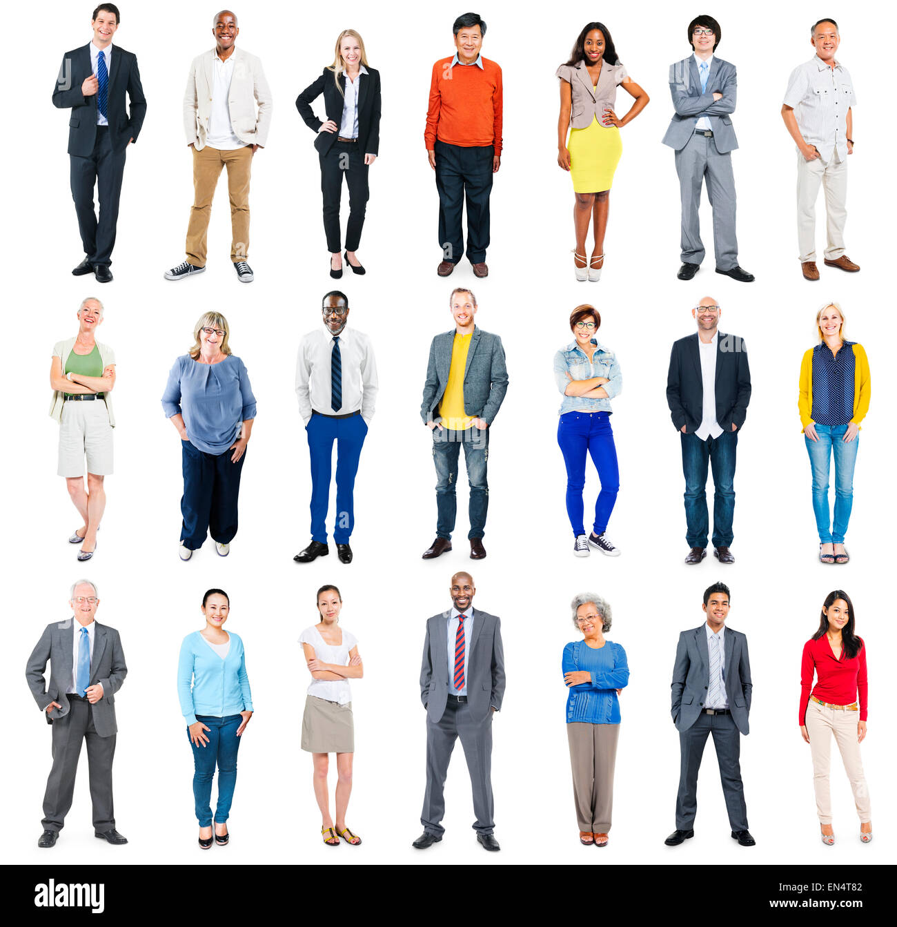 Group of Diverse Colorful Cheerful People Stock Photo - Alamy