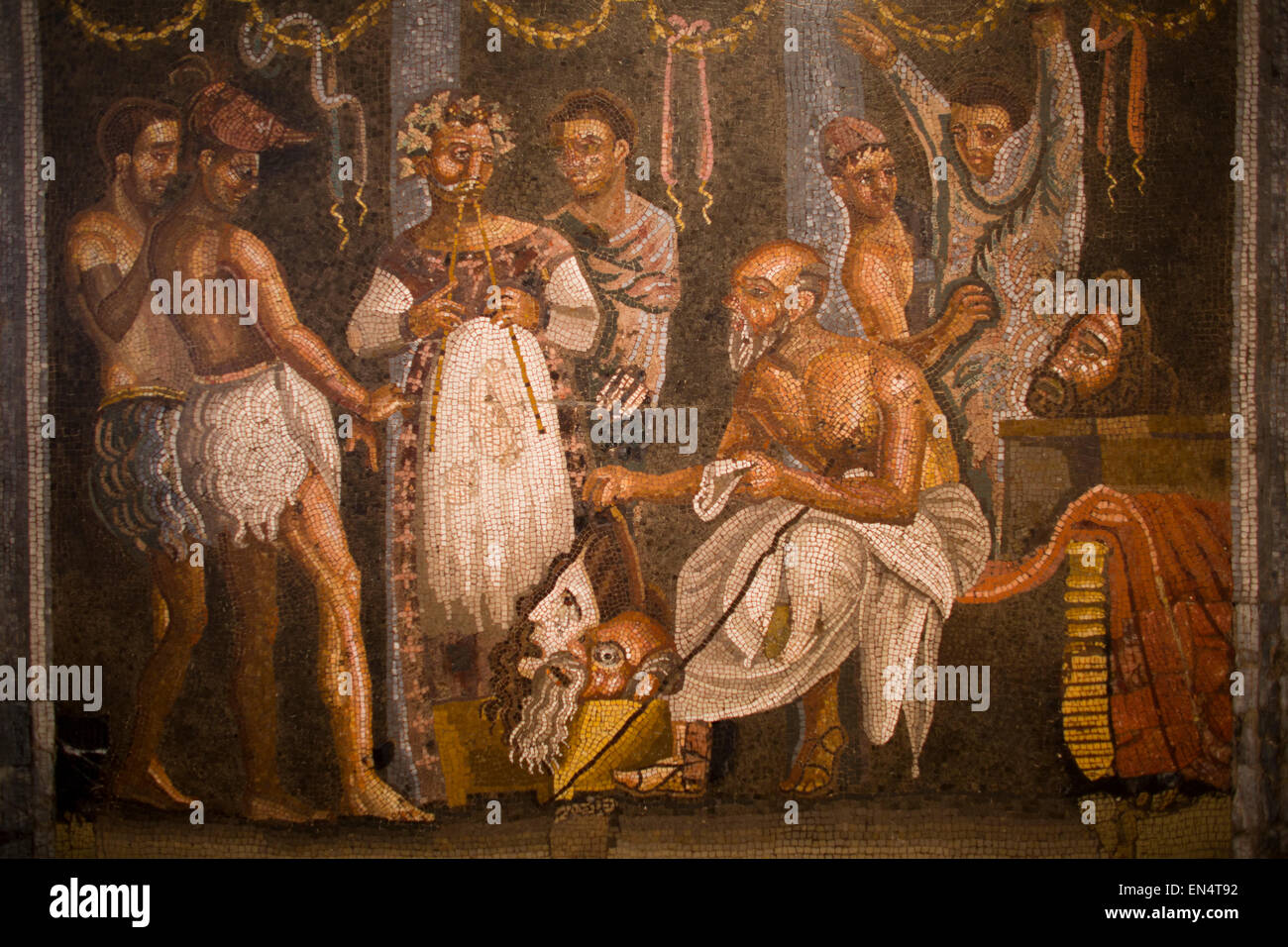 ancient roman art in the National Archaeological Museum in Naples Stock ...