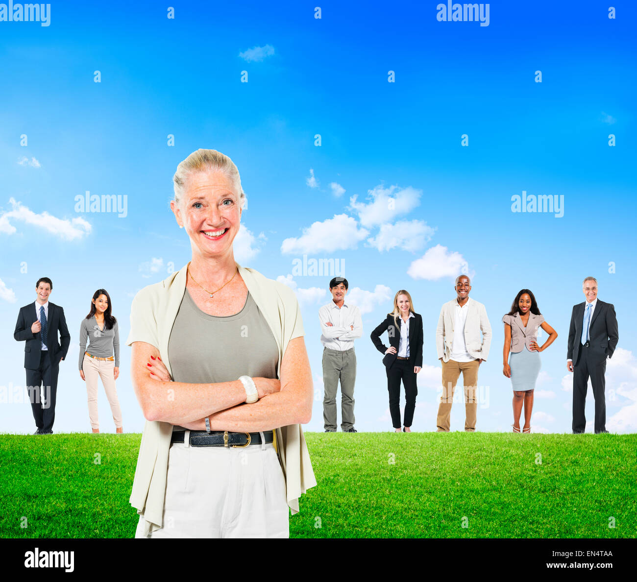 Person standing out in crowd hi-res stock photography and images - Alamy