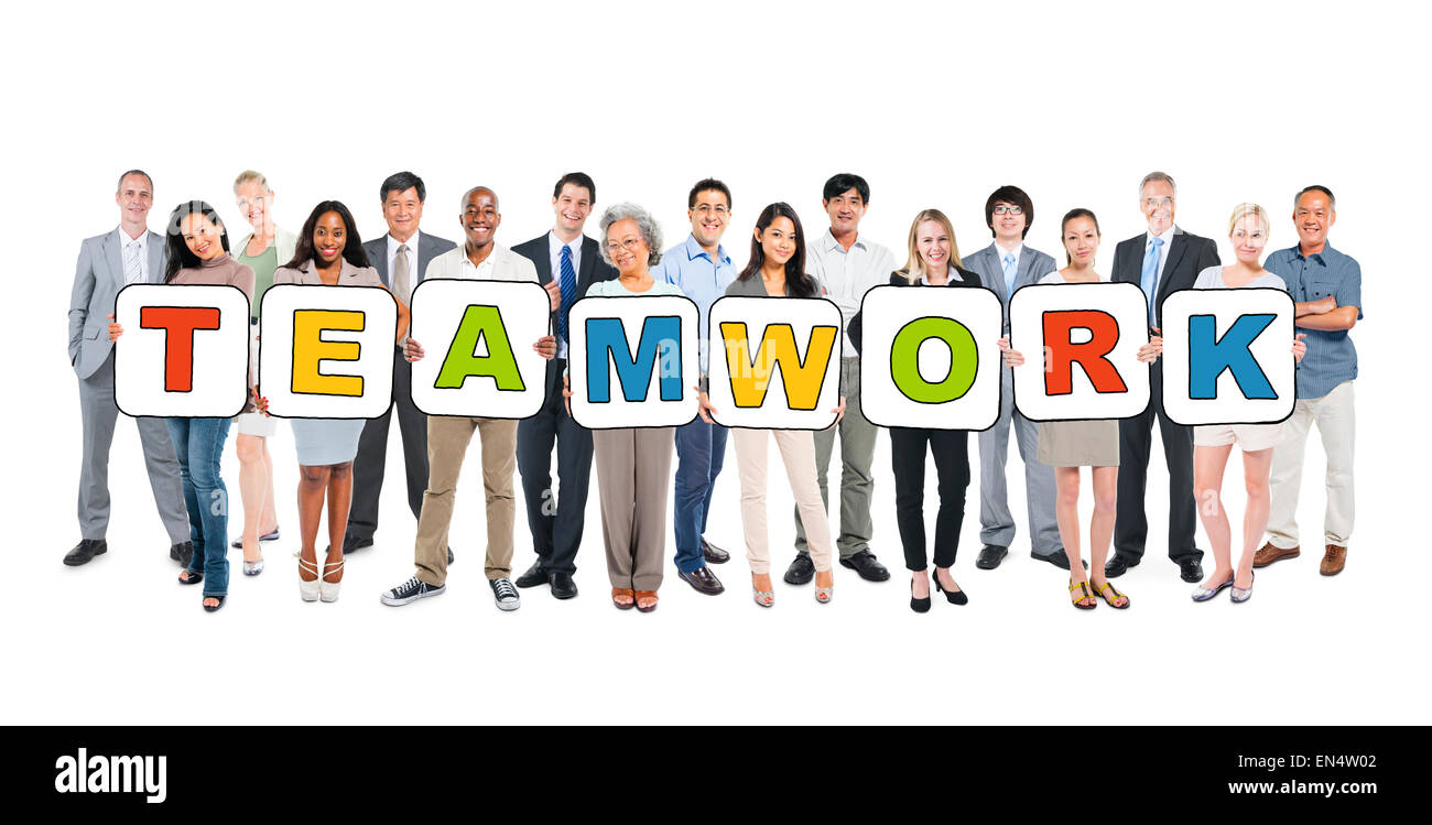 Multi-Ethnic Group of Business People and Teamwork Concepts Stock Photo ...