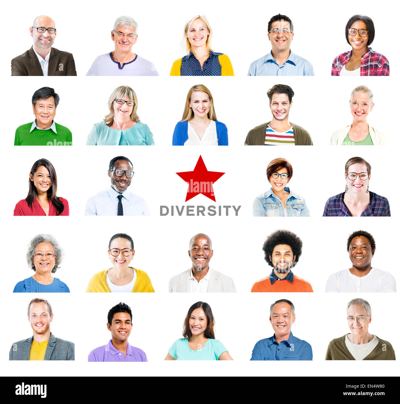 Portrait of Multiethnic Colorful Diverse People Stock Photo - Alamy