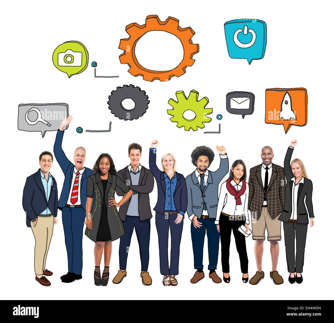 Business collaboration symbols Cut Out Stock Images & Pictures - Alamy