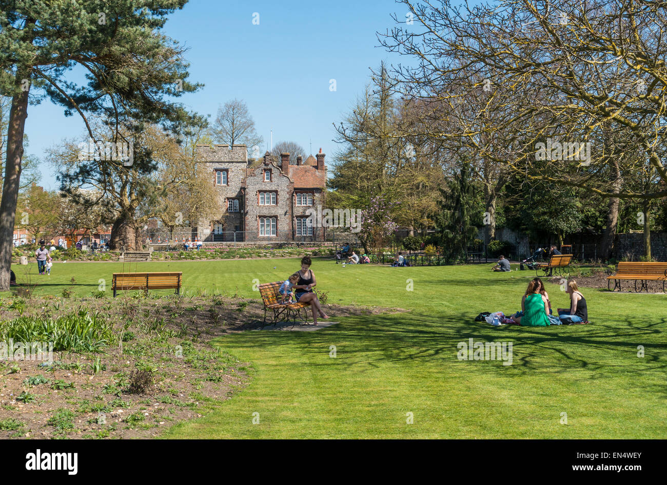 Westgate Gardens Canterbury in Spring Kent England UK Stock Photo - Alamy
