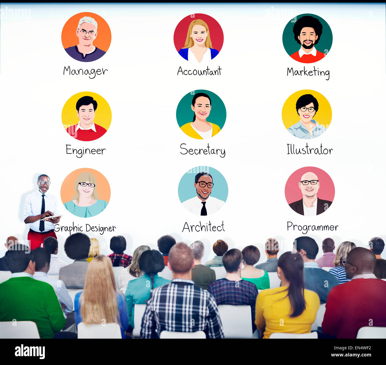 Group of People in Seminar Meeting Conference Concept Stock Photo - Alamy