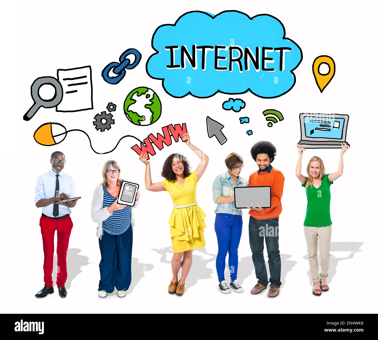 Connecting internet network wifi Cut Out Stock Images & Pictures - Alamy