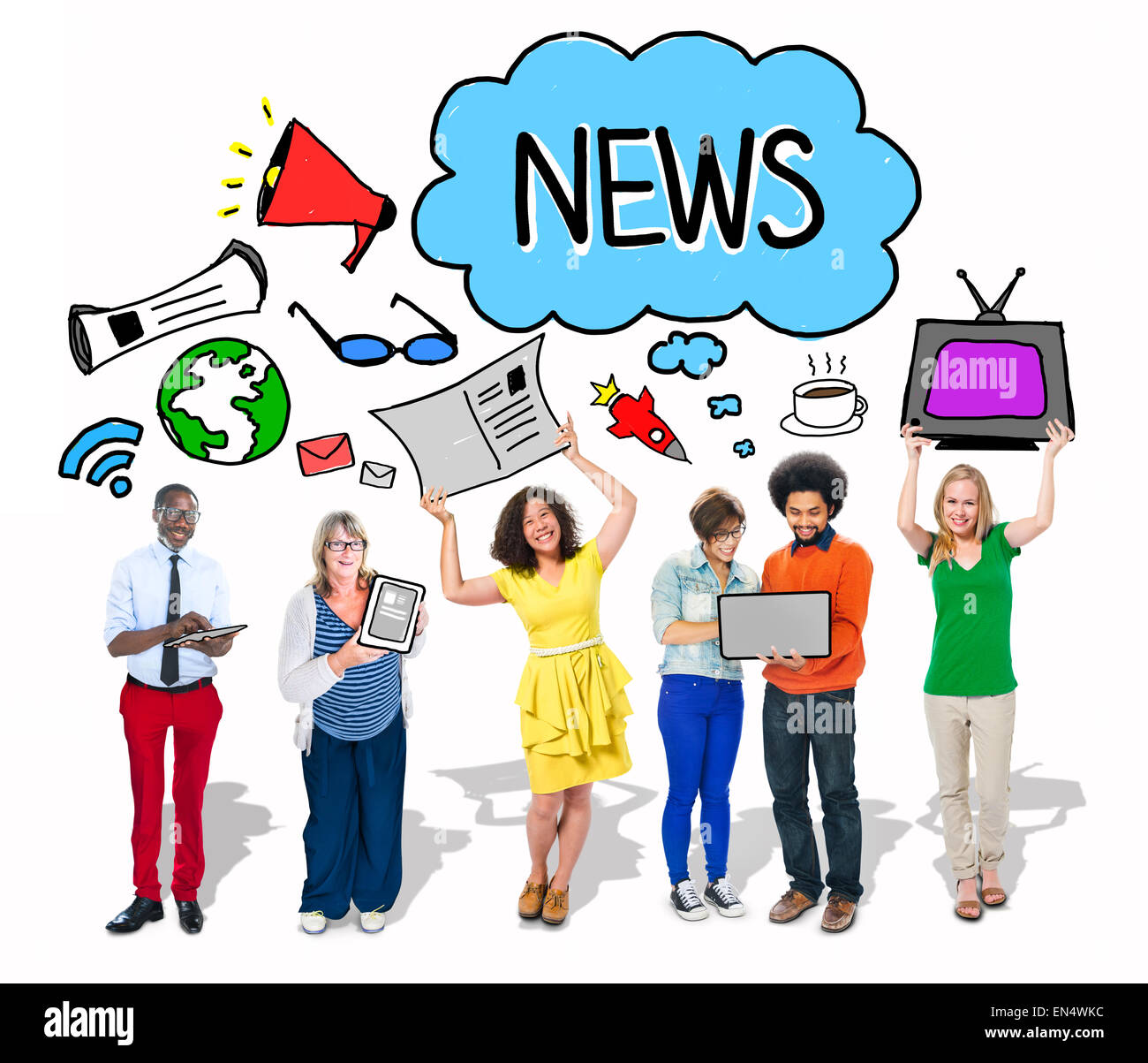 Digital news social media content hi-res stock photography and images ...