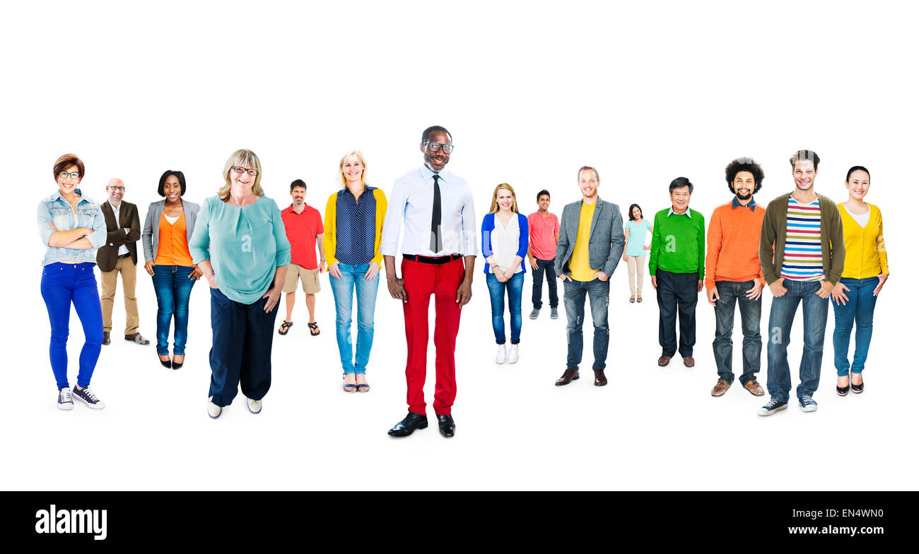 Group of Multiethnic Diverse Colorful People Stock Photo - Alamy