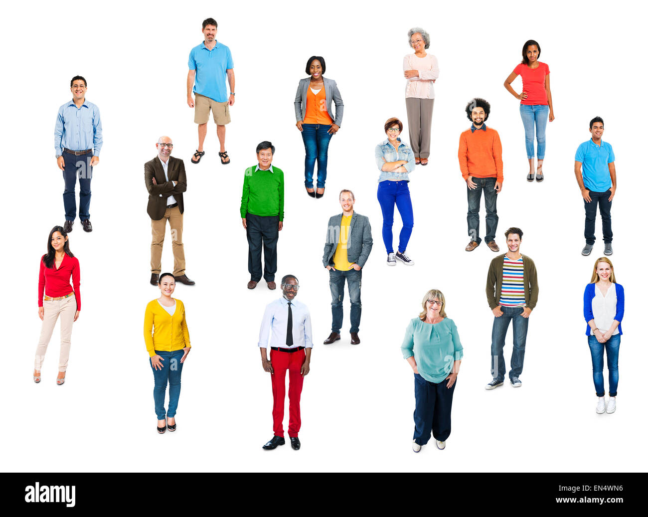 Group of Multiethnic Diverse Colorful People Stock Photo - Alamy