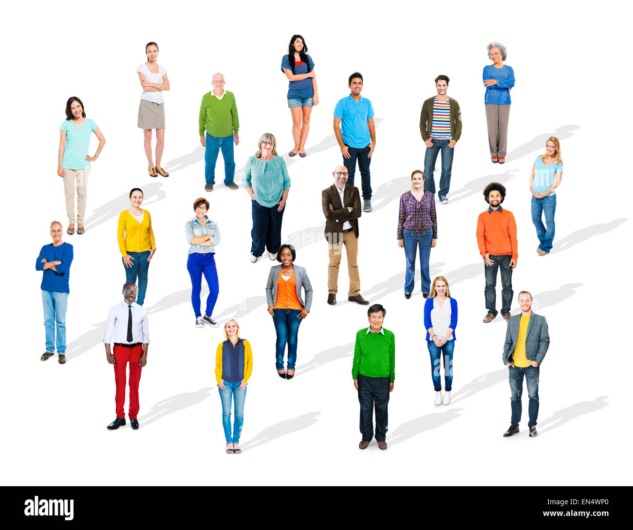 Group of Multiethnic Diverse Colorful People Stock Photo - Alamy