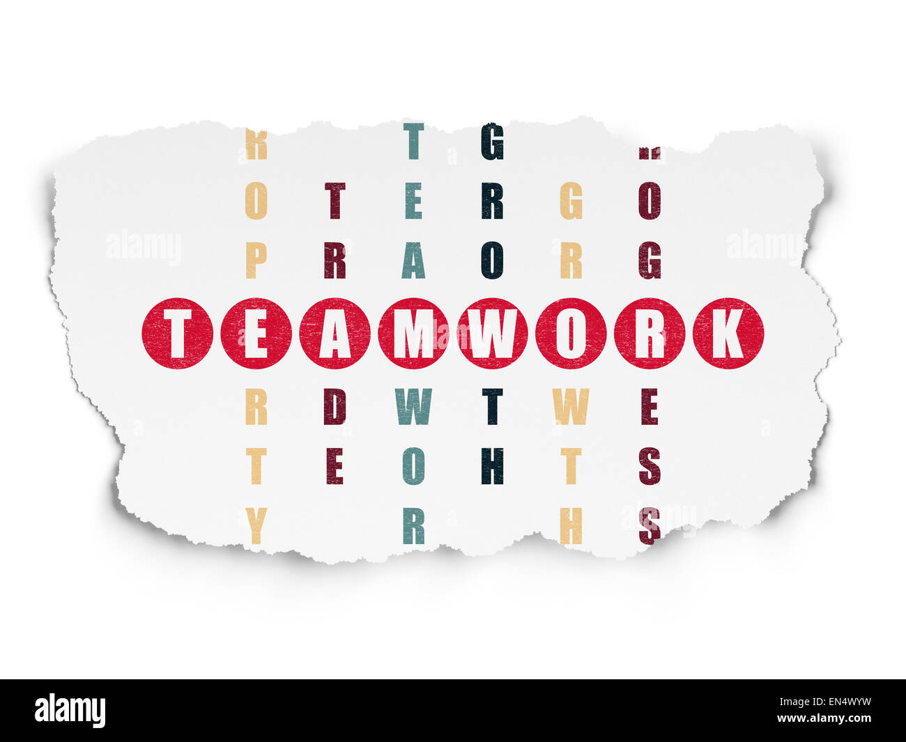 Finance concept: word Teamwork in solving Crossword Puzzle Stock Photo ...