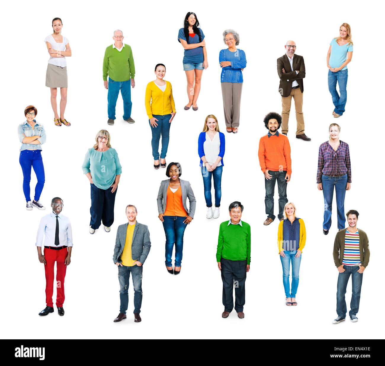 Group of Multiethnic Diverse Colorful People Stock Photo - Alamy