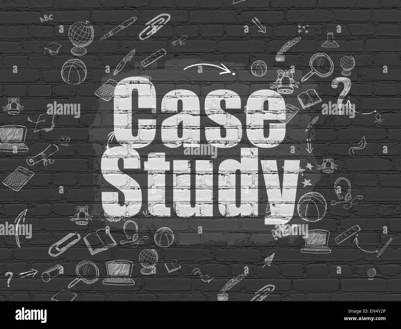 Education concept: Case Study on wall background Stock Photo - Alamy