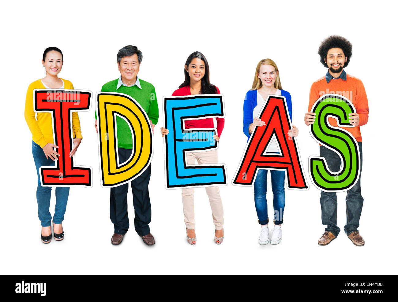 Multiethnic Group of People with Ideas Concept Stock Photo - Alamy