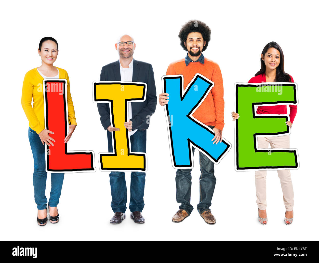 Group of People Standing Holding Like Stock Photo - Alamy